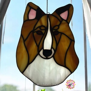 Sheltie Handmade Stained Glass Suncatcher/dog Lover Gift - Etsy