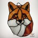 Red Fox Handmade Stained Glass Suncatcher - Etsy