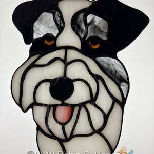 Schnauzer Handmade Stained Glass Suncatcher Miniature Schnauzer Giant ...
