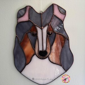 Sheltie Handmade Stained Glass Suncatcher/dog Lover Gift - Etsy