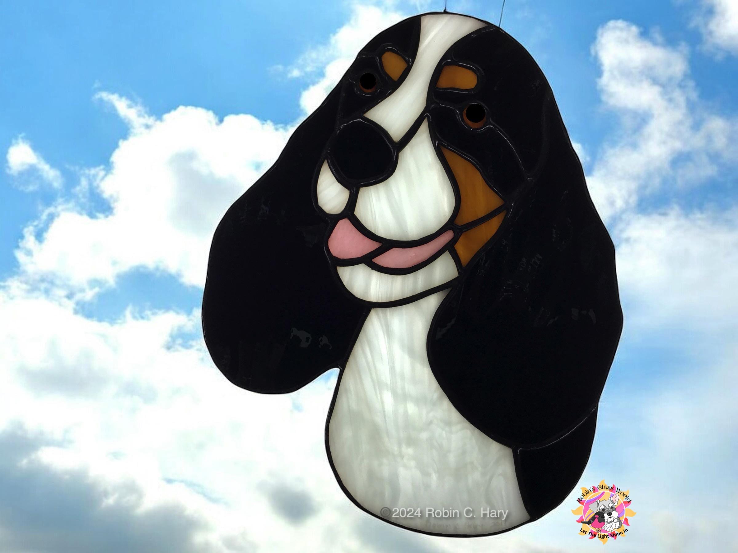 English Springer Spaniel Handmade Genuine Stained Glass Suncatcher, Dog ...
