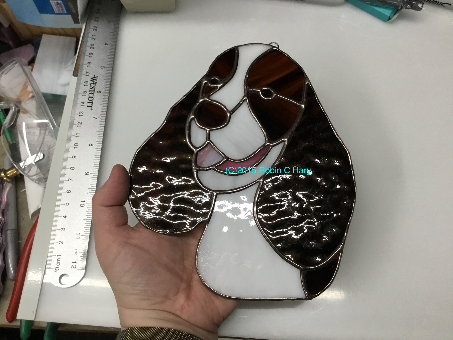 English Springer Spaniel Handmade Stained Glass Suncatcher | Etsy