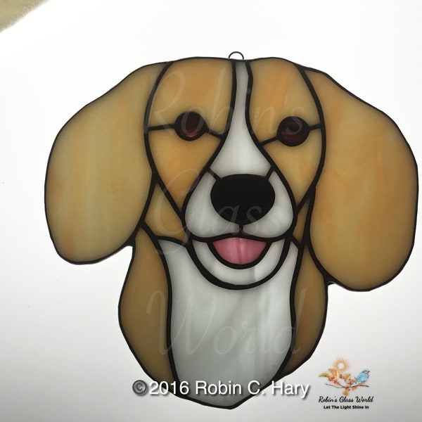 Stained Glass Beagle - Etsy