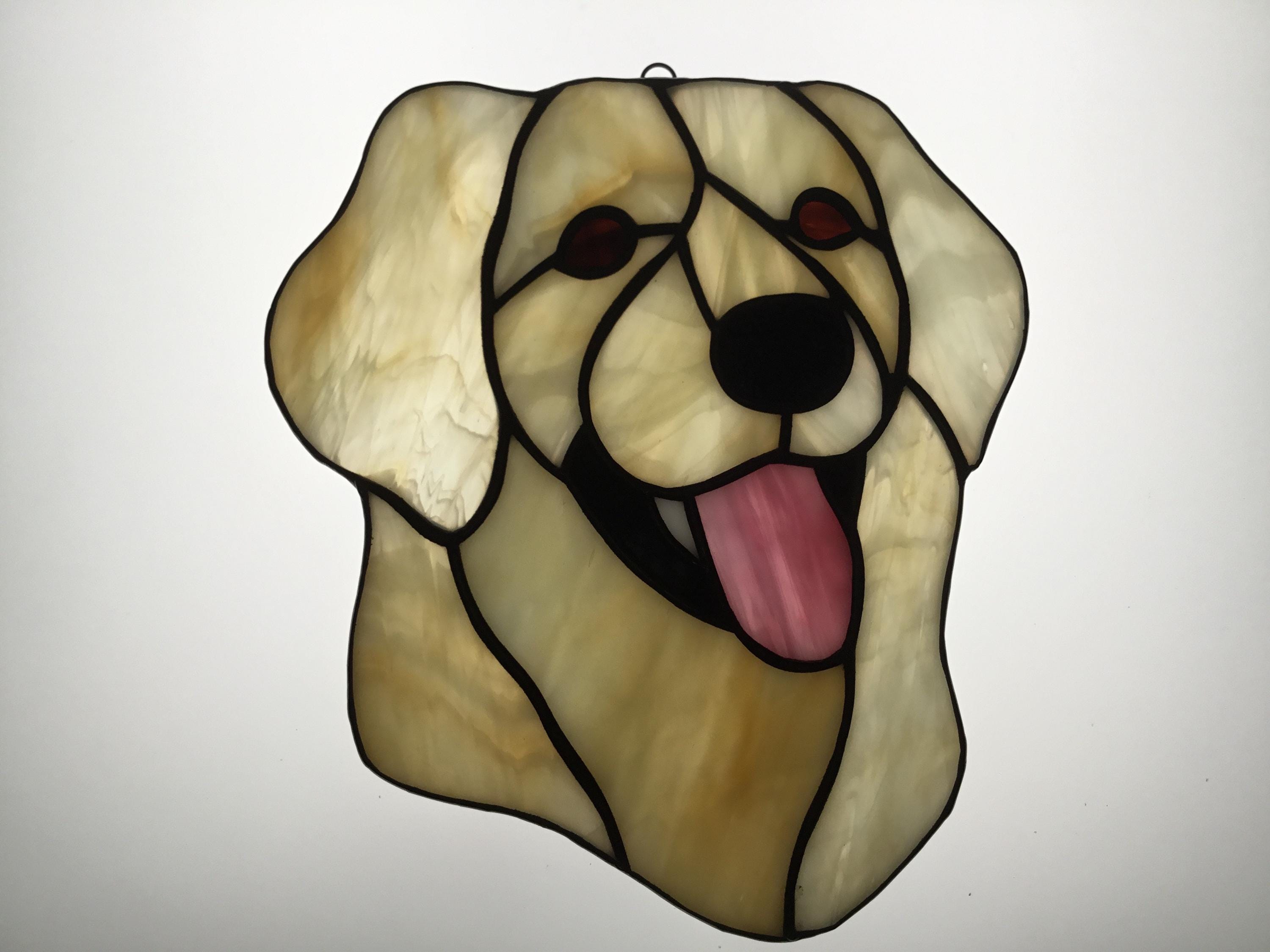 Golden Retriever Stained Glass Pattern/pdf/ DIY Suncatcher - Etsy