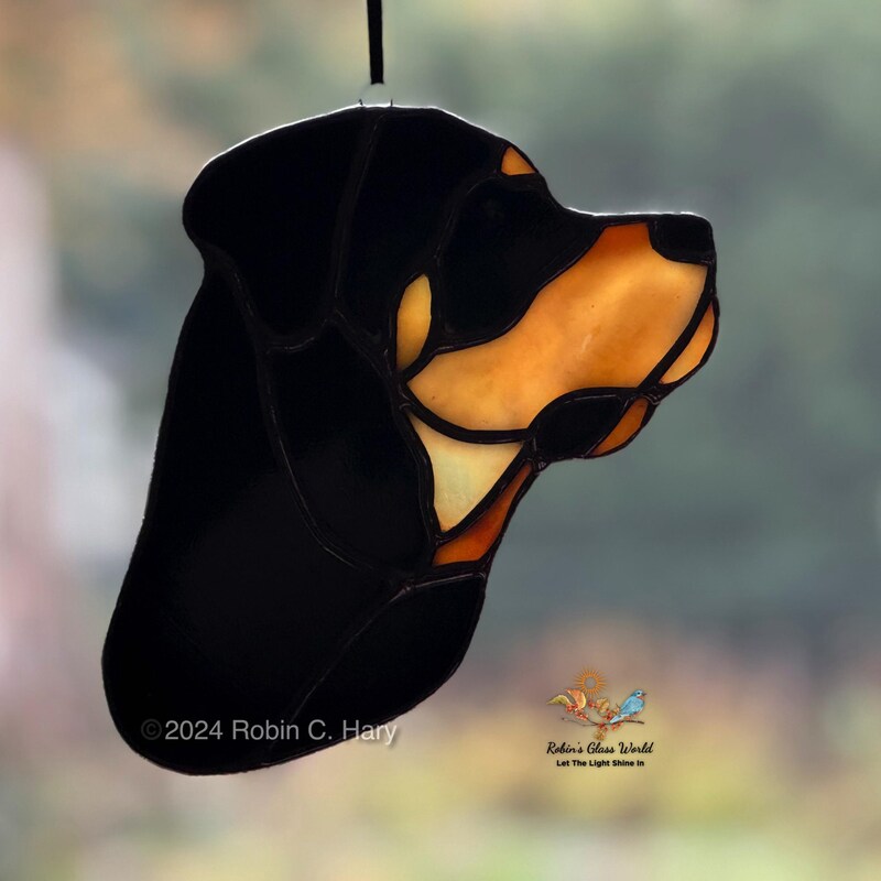 Rottweiler Stained Glass - Etsy