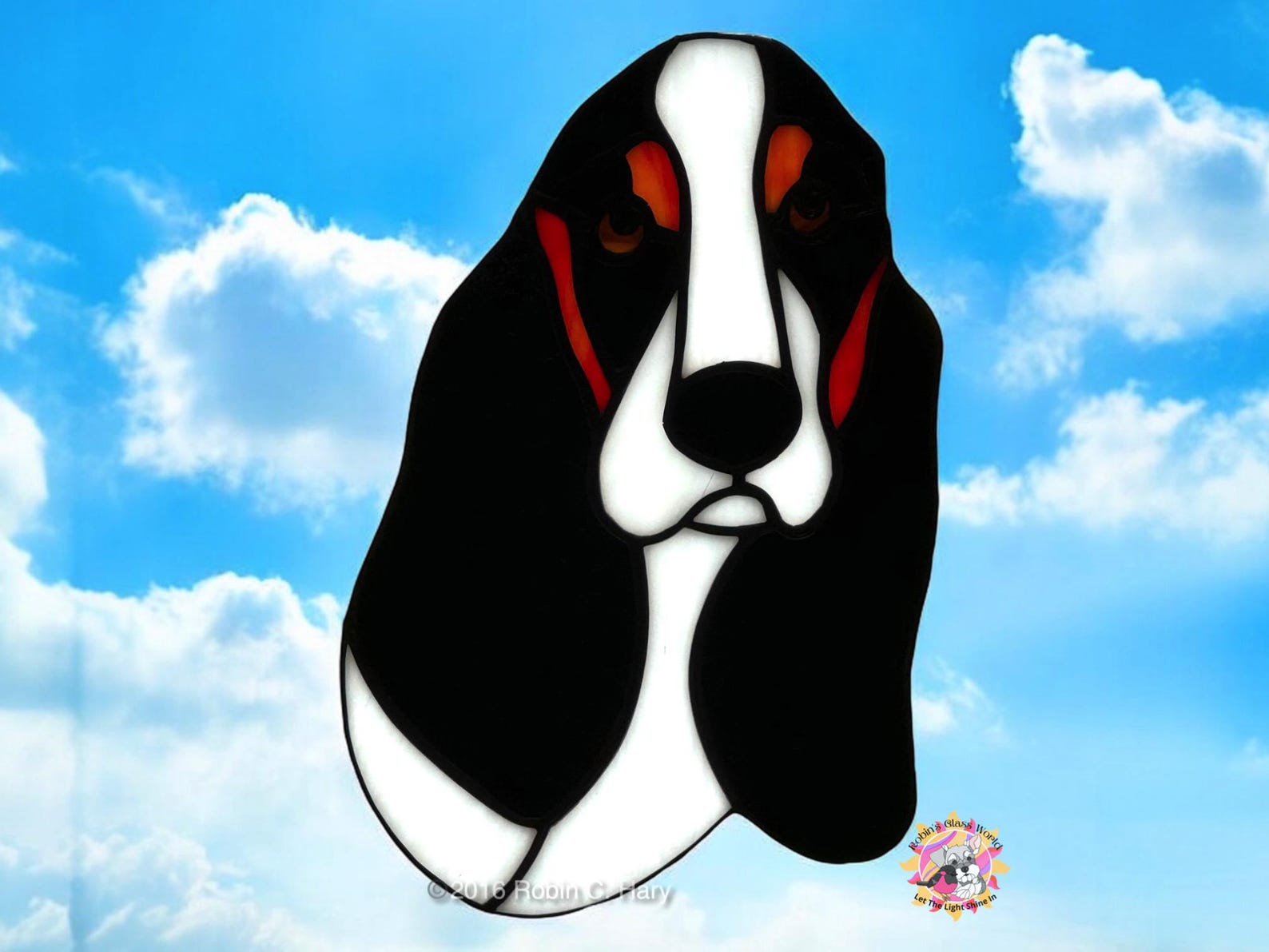 Basset Hound Handmade Stained Glass Suncatcher/ Dog Lover Gift - Etsy
