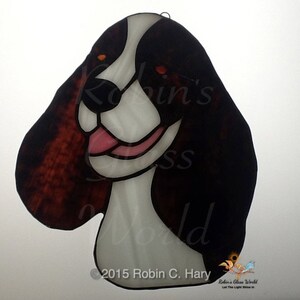 English Springer Spaniel Handmade Stained Glass Suncatcher - Etsy
