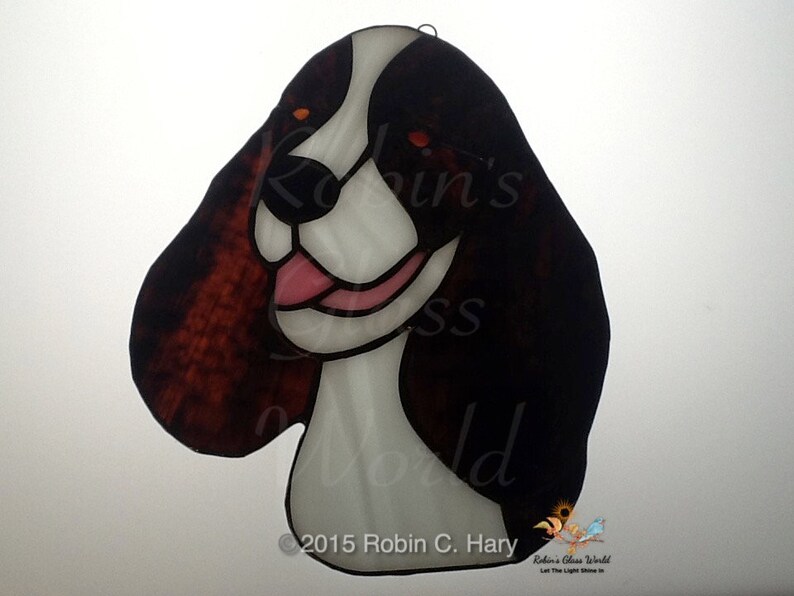 English Springer Spaniel Handmade Stained Glass Suncatcher - Etsy