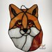 Red Fox Handmade Stained Glass Suncatcher - Etsy