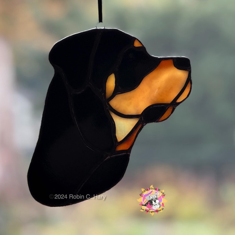 Rottweiler Stained Glass - Etsy