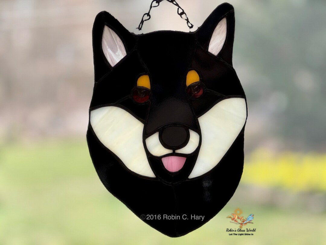 Shiba Inu Handmade Stained Glass Suncatcher - Etsy