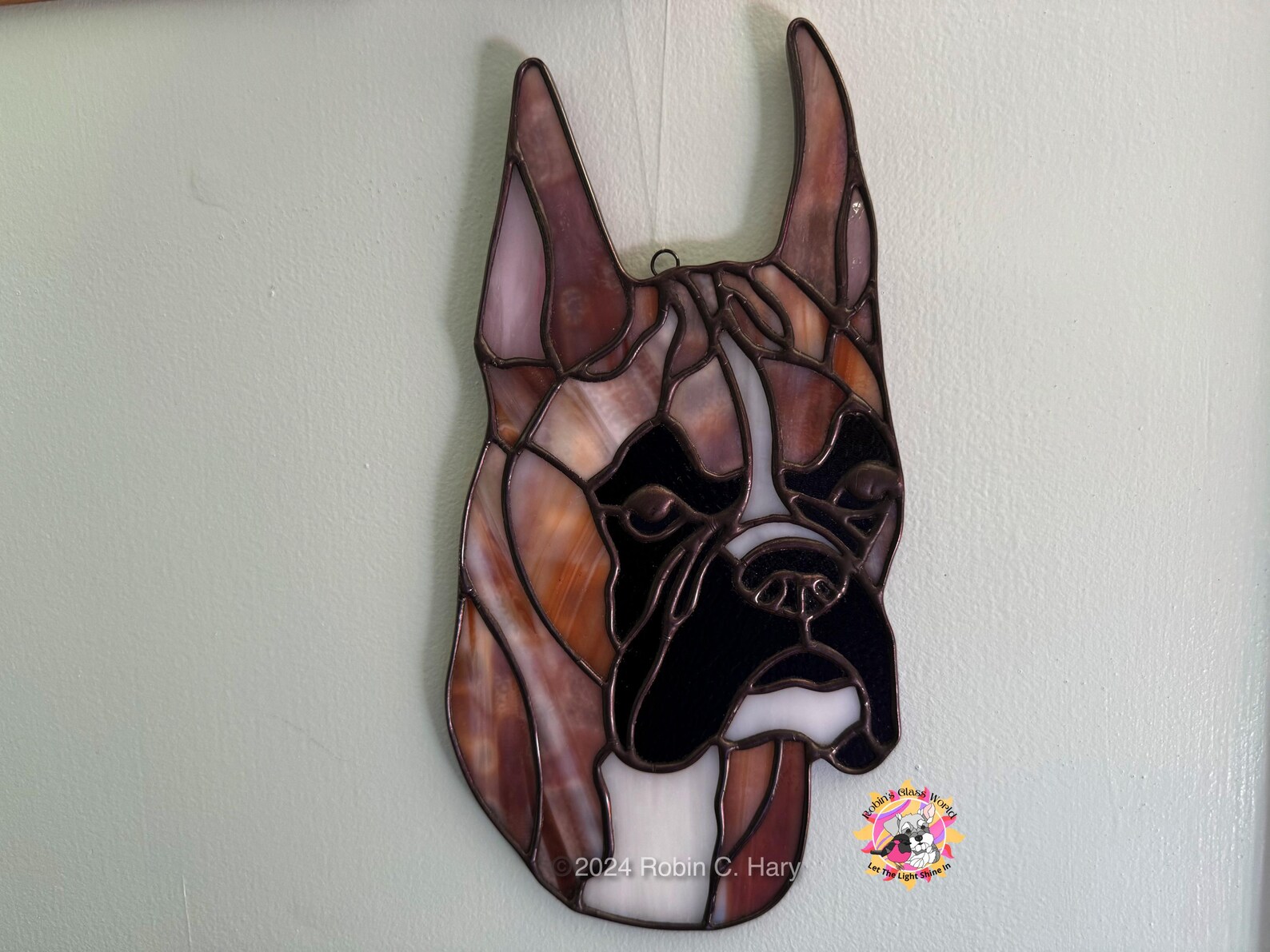 Boxer Handmade Stained Glass Suncatcher/dog Lover Gift/pet Memorial - Etsy