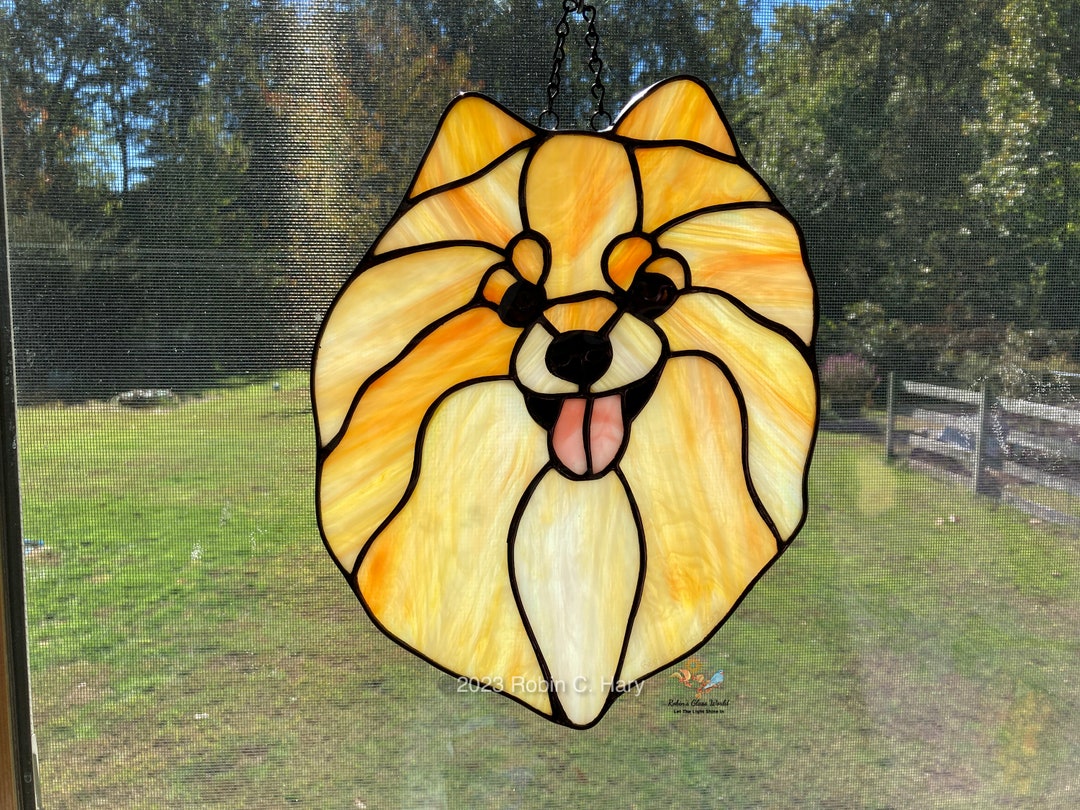 Pomeranian Handmade Stained Glass Suncatcher - Etsy