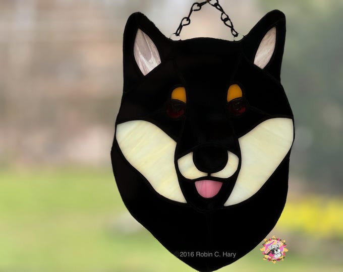 Shiba Inu Handmade Stained Glass Suncatcher - Etsy
