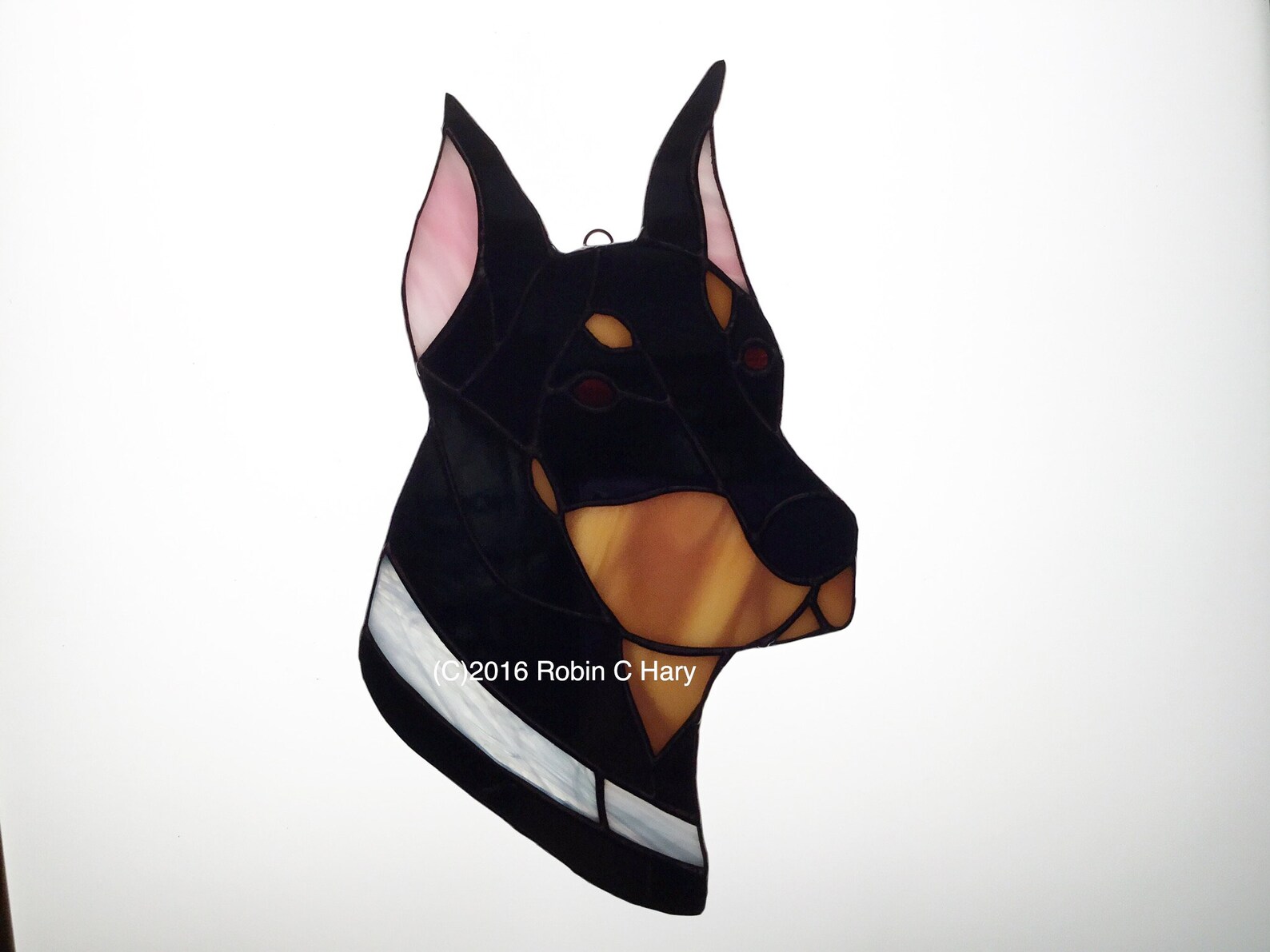 Doberman Pinscher Stained Glass Suncatcher Original and | Etsy