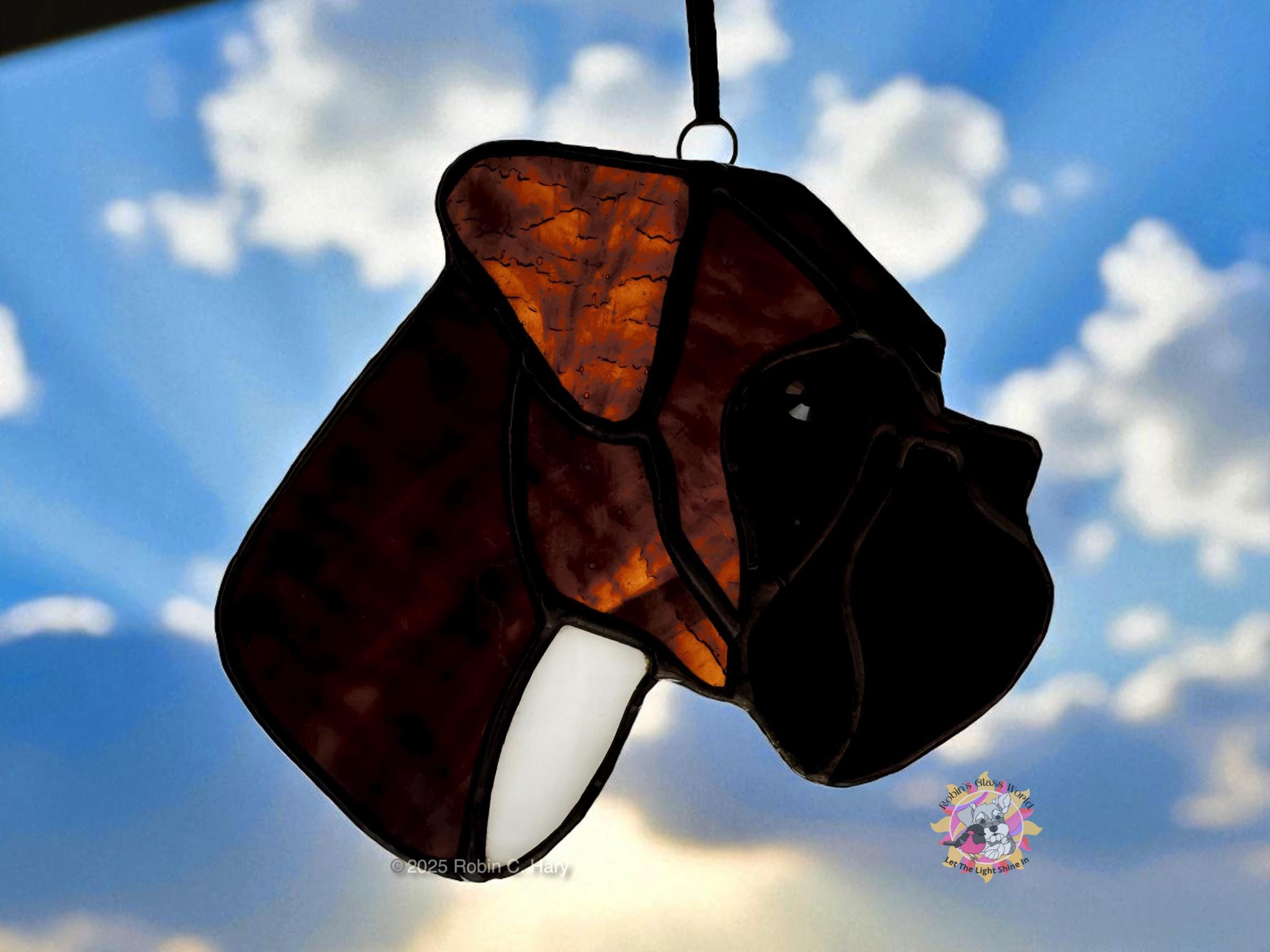 Handmade Boxer Stained Glass Ornament – Dog Lover Gift - Etsy