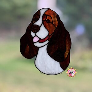 English Springer Spaniel Handmade Stained Glass Suncatcher - Etsy