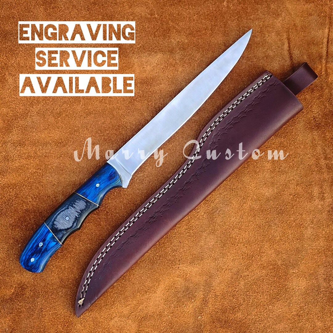Personalized Gift Fillet Knife Damascus Knife Kitchen Chef Knife ...