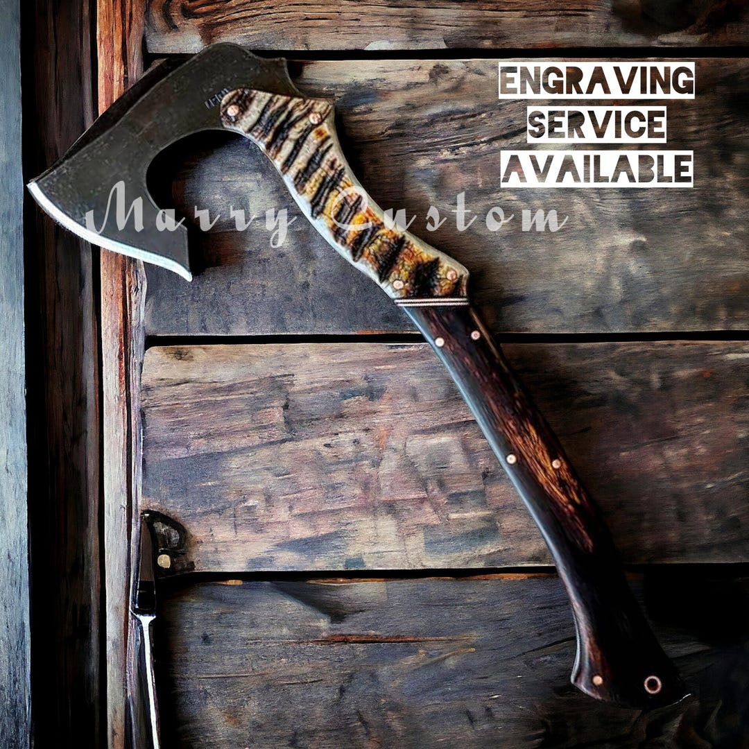 Handmade Full Tang Viking Axe: Laser Engraved, 13-inch Steel - Etsy