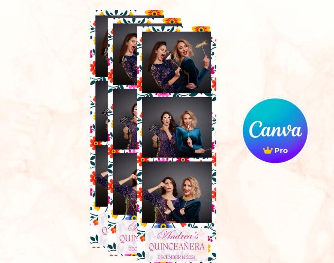 Fiesta Style Photo Booth Template - Etsy