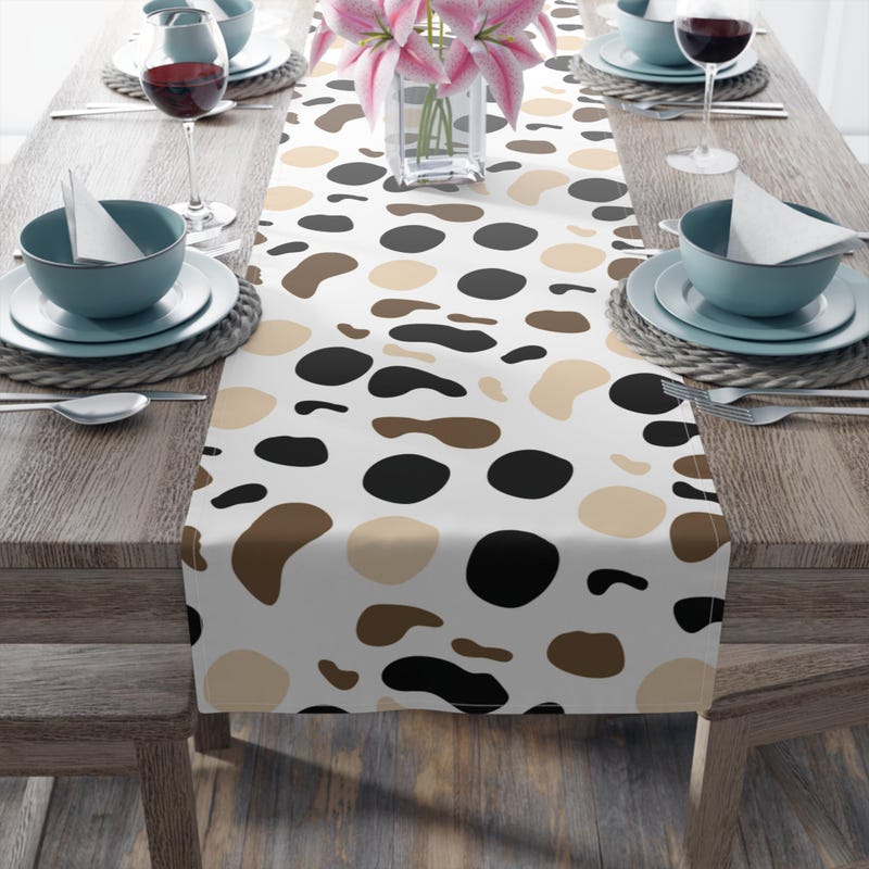 Cow Print Table Runner - Etsy