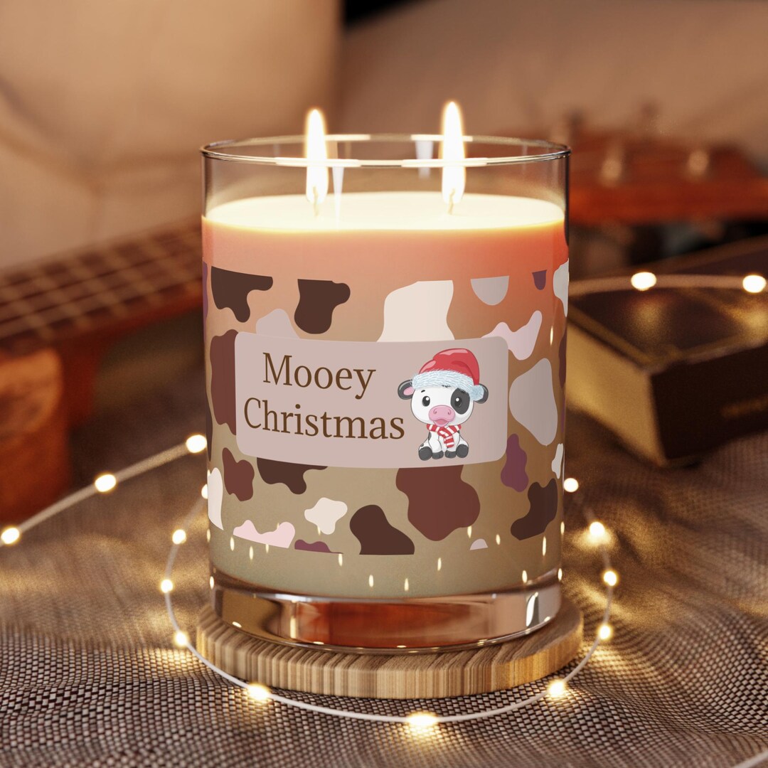 Pastoral Cow Print Scented Candle Cozy Vibes, Home Decor, Farmhouse ...