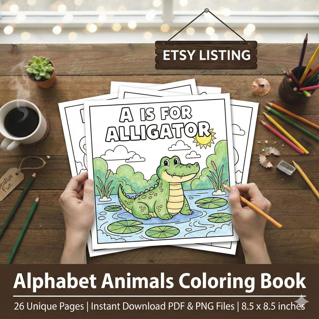 Alphabet Animals Coloring Pages A-Z, Printable Learning Activity ...