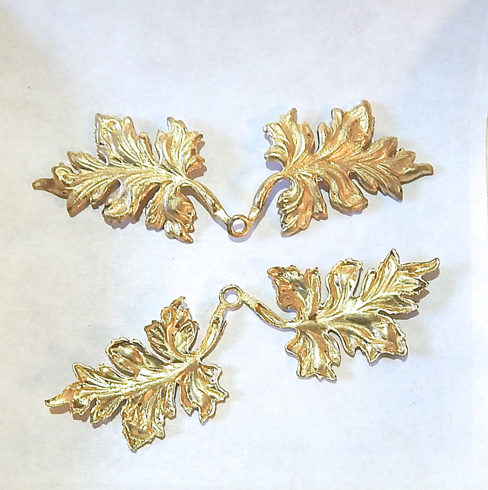 Metal Leaves Brass Branches With Leaves Leaf Stampings 2 - Etsy