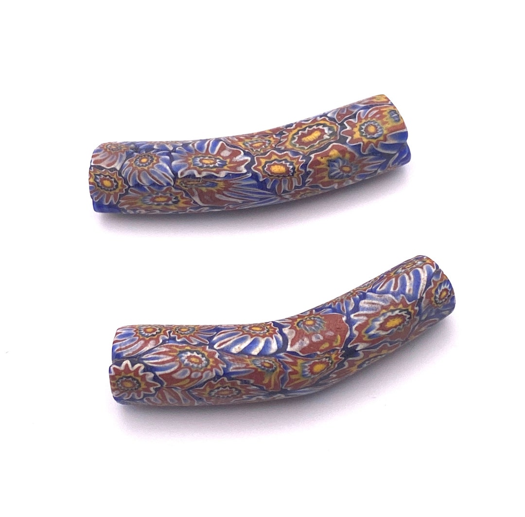 Large Elbow Shaped Trading Bead, Vintage Venetian Elbow Trade Bead X 1 ...