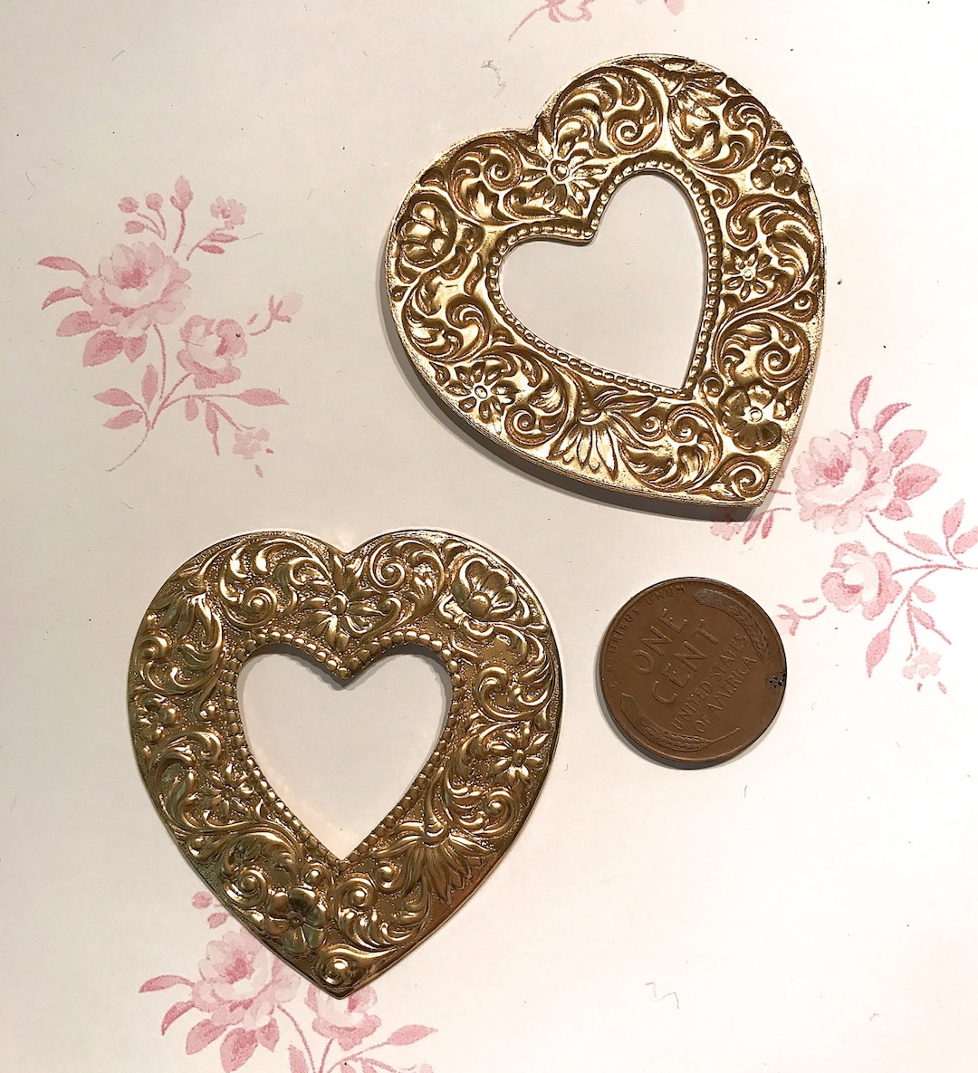 Heart Stamping, Large Metal Heart, Open Heart, Valentine Heart X 2 - Etsy
