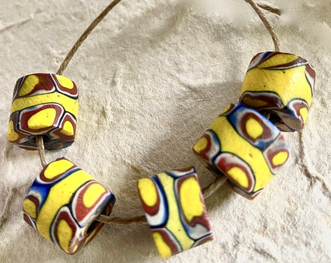 Large Elbow Shaped Trading Bead, Vintage Venetian Elbow Trade Bead X 1 ...