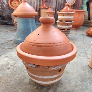 Handmade Moroccan Tagine Clay Pot With Stove, Outdoor Cookware Set - Etsy