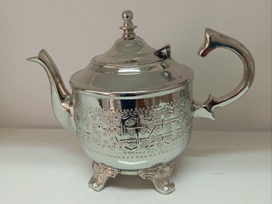 Handmade Moroccan Brass Teapot, Berrad, Moroccan Tea Service, Moroccan ...