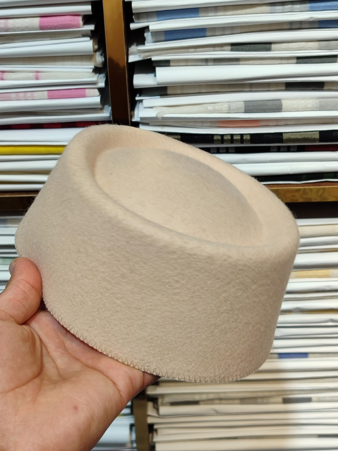 Soft Beige Hat Moroccan Tarboush Handmade Fez Hat, Tarboosh Hat Premium ...