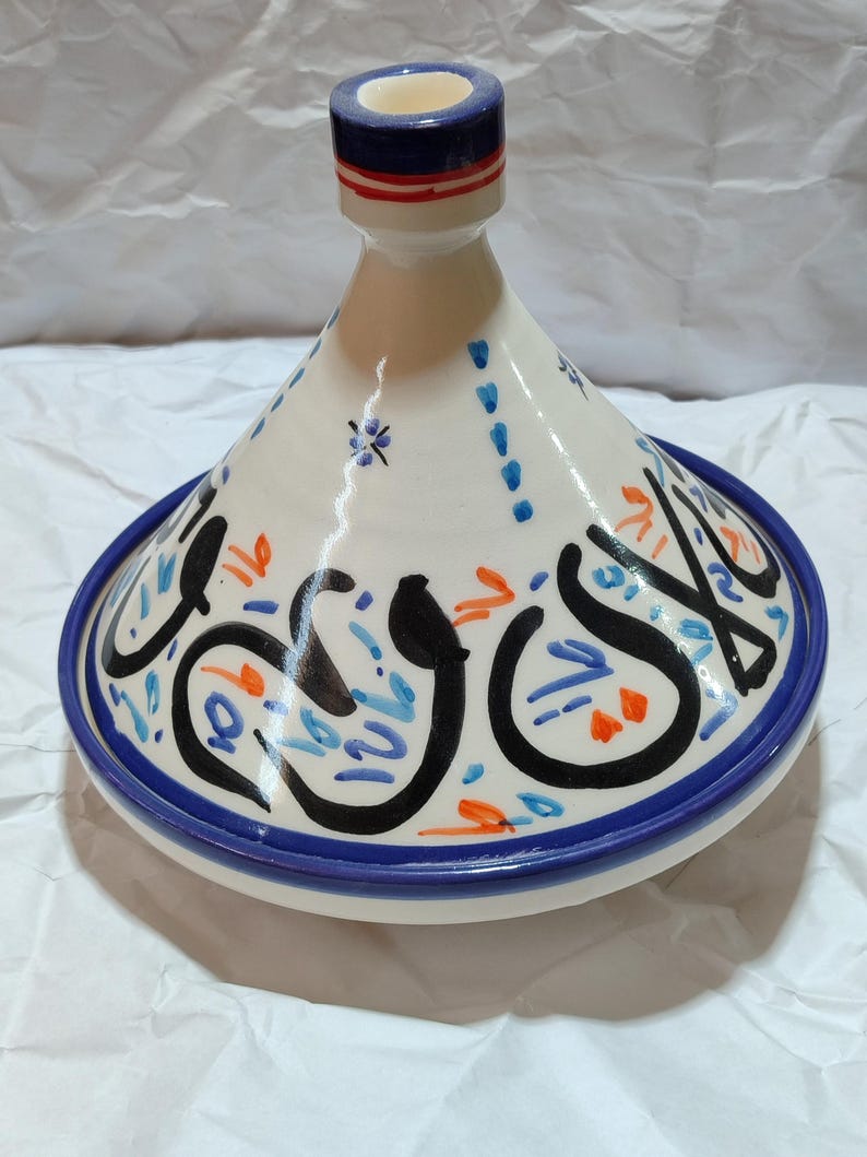 Authentic Moroccan Tagine Handcrafted Ceramic Serving Dish Hand Painted ...