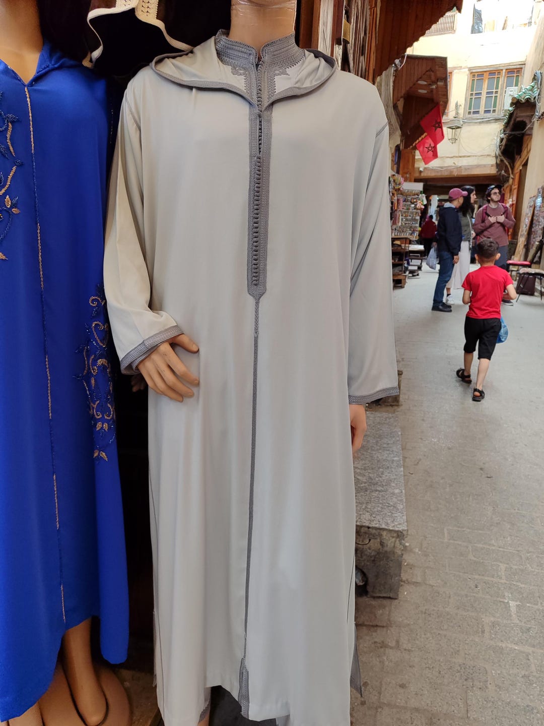 Moroccan Thobe, Handmade Djellaba Man, Jubah, Moroccan Djellaba ...