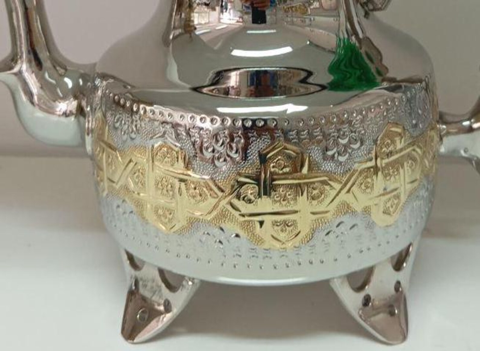 Handmade Moroccan Brass Teapot, Vintage Moroccan Teapot, Antique Silver ...