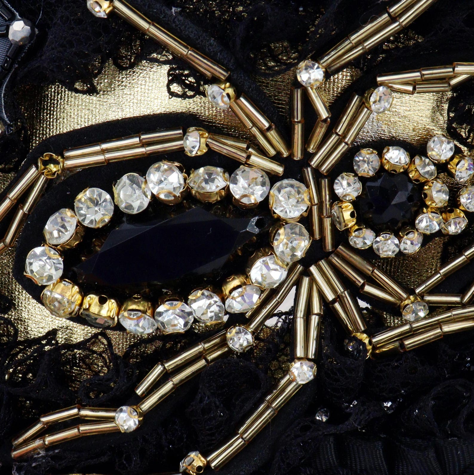 Half-face Black Lace Golden Spider Mask Masquerade Masks Women Vintage ...