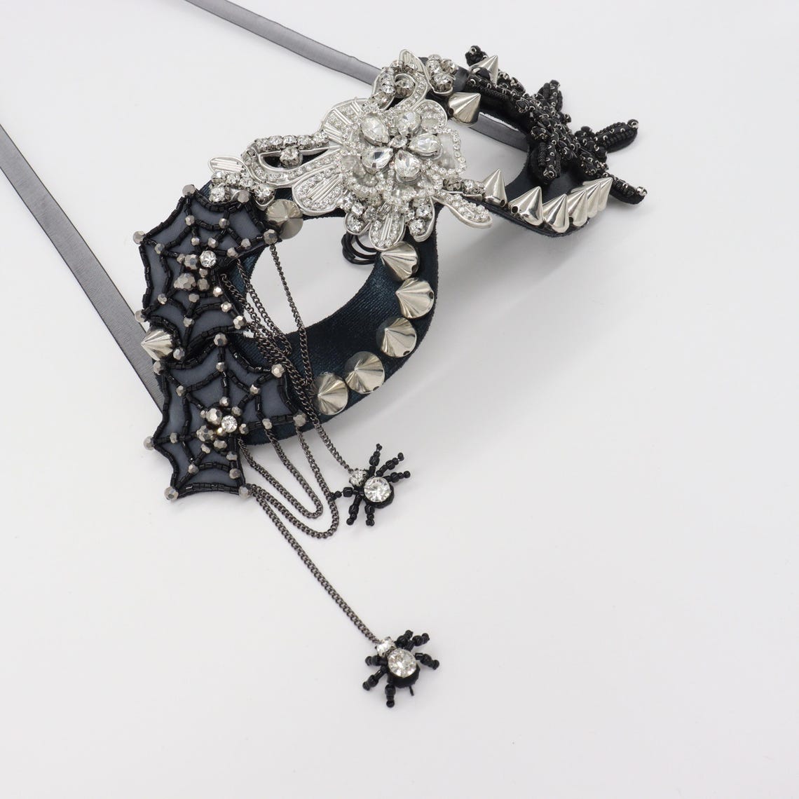 Black Spider Web Mask,masquerade Masks Women,halloween Costume Masks ...