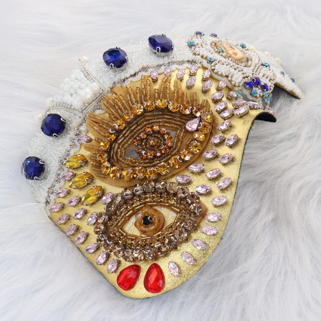 Half-face Madonna Mask Masquerade Mask for Women Vintage Mask Venice ...