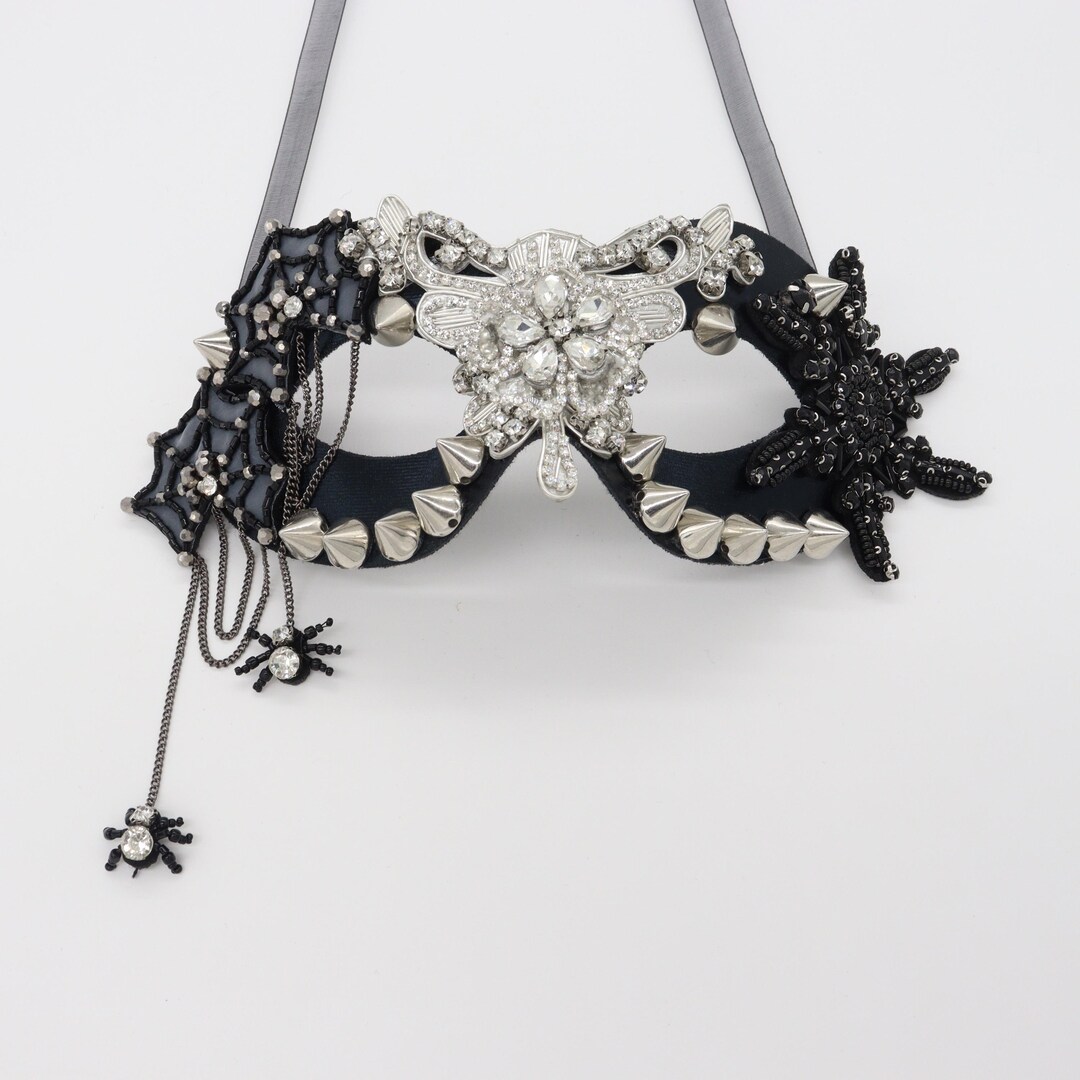 Black Spider Web Mask,masquerade Masks Women,halloween Costume Masks ...