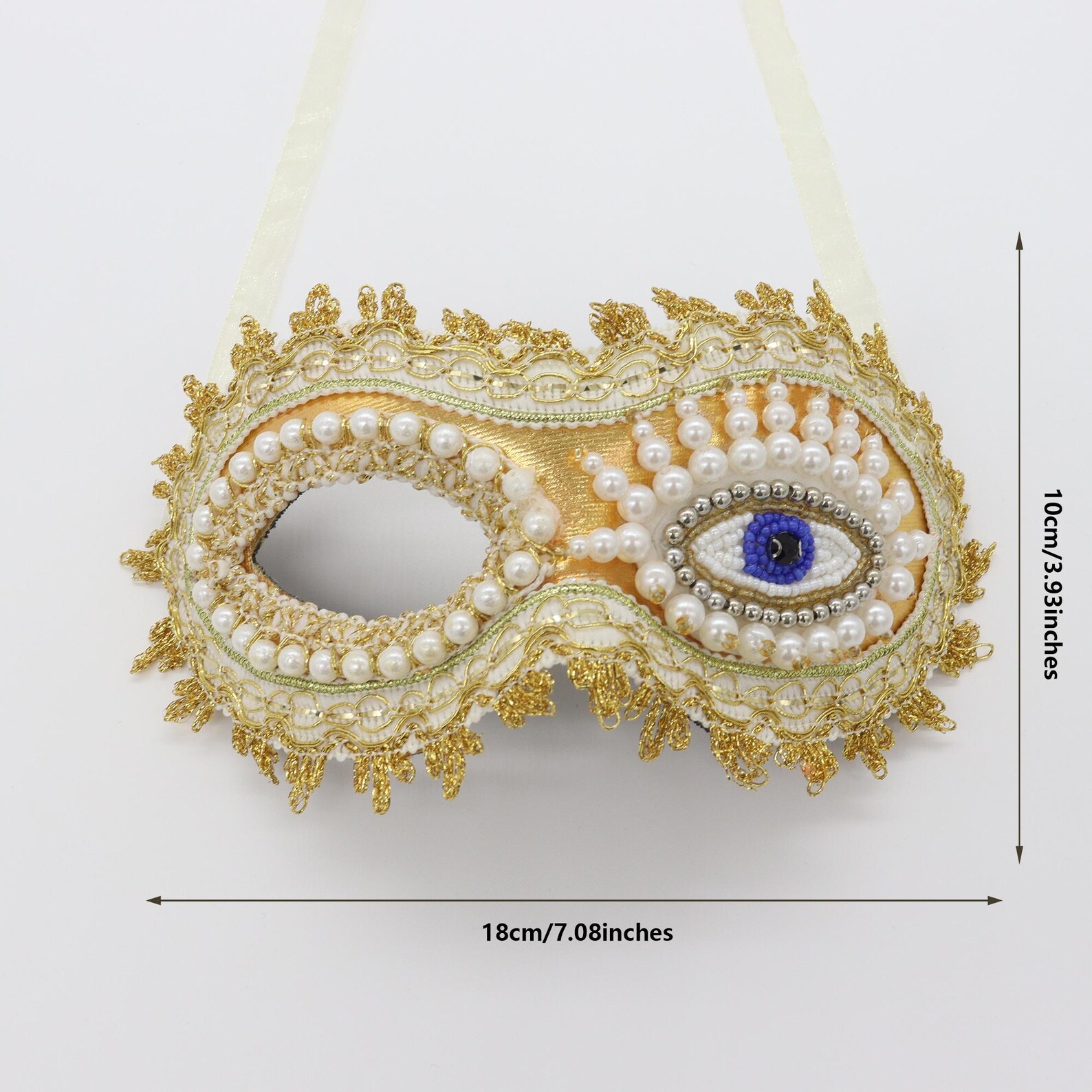 Pearl Blue Eyes Masquerade Mask for Women Vintage Mask Venetian Mask ...