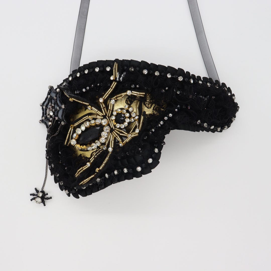Half-face Black Lace Golden Spider Mask Masquerade Masks Women Vintage ...