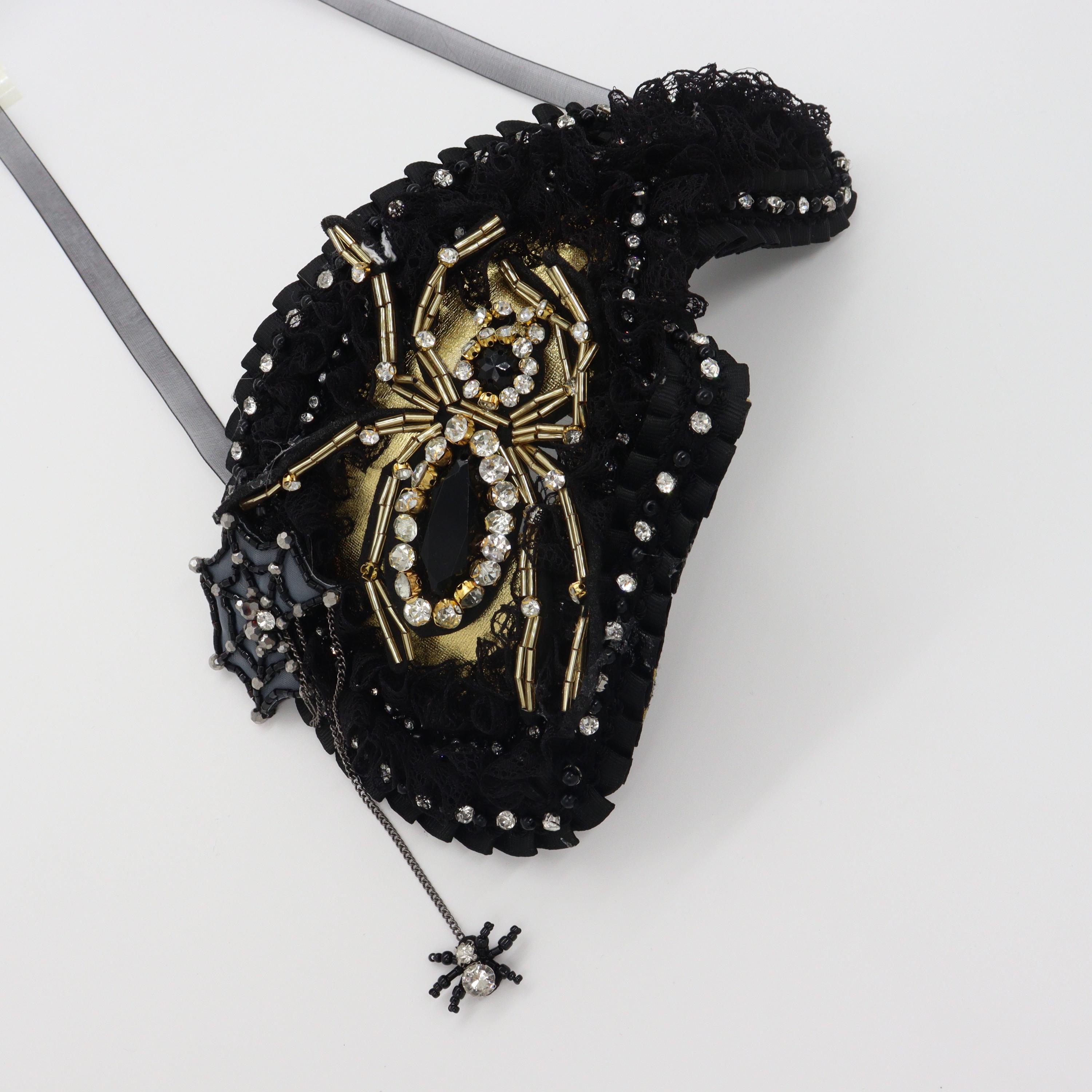 Half-face Black Lace Golden Spider Mask Masquerade Masks Women Vintage ...