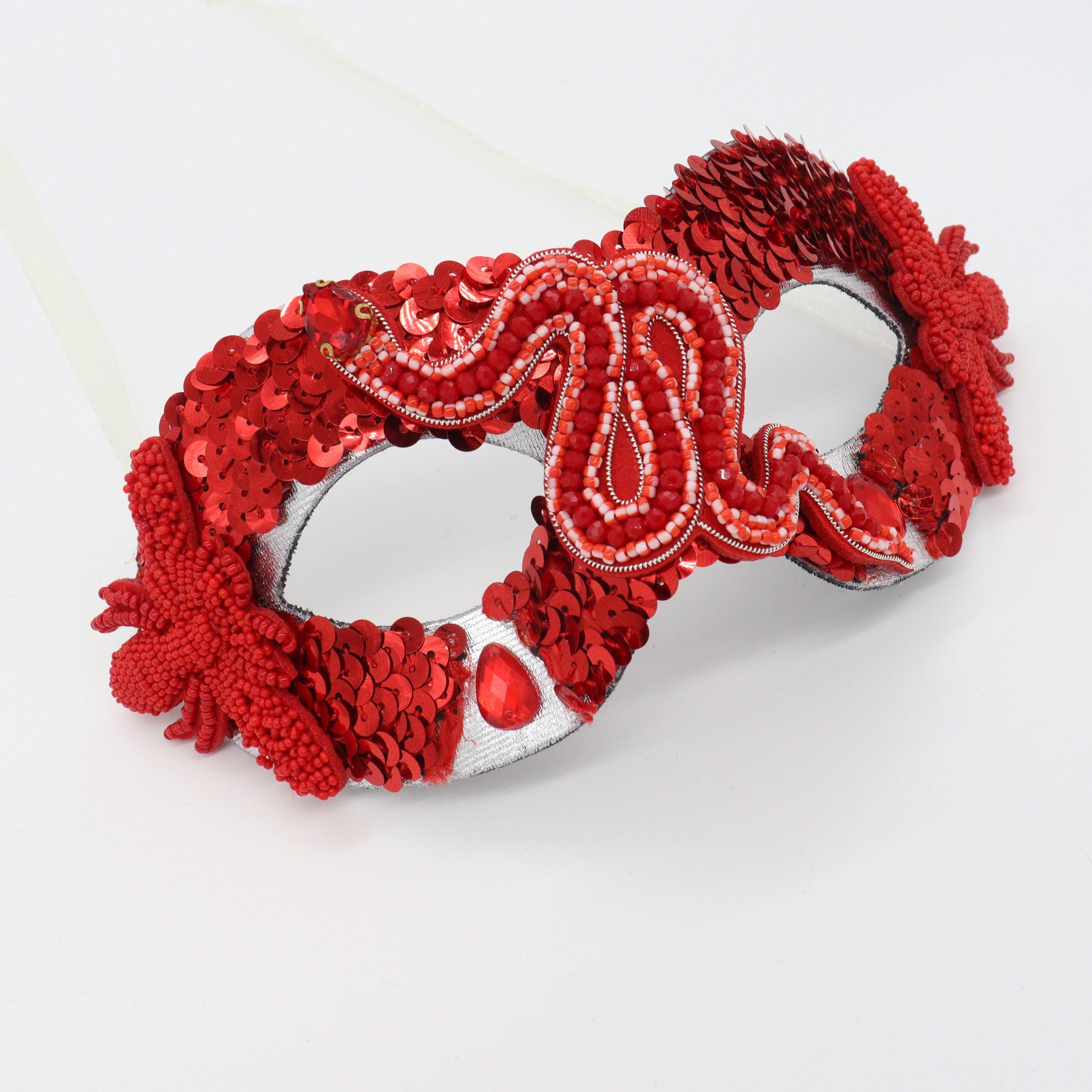 Red Snake Masquerade Mask for Women Vintage Mask Venetian Mask ...