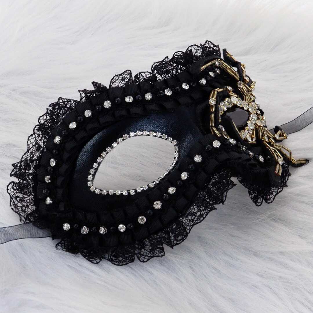 Black and Gold Spider Mask Masquerade Masks Women Vintage Mask Venetian ...