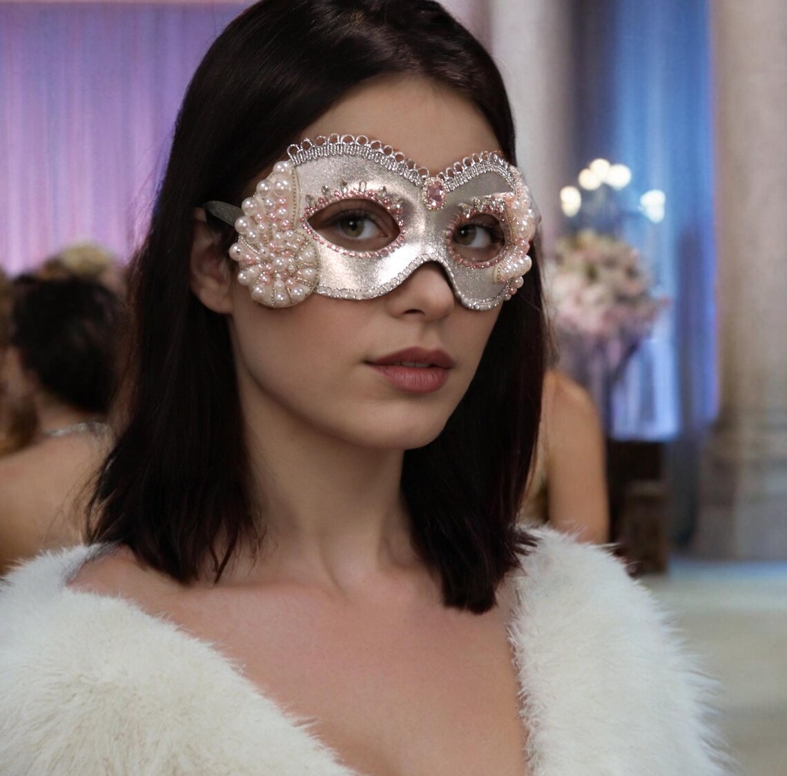 Pearl Starfish Mask Masquerade Mask for Women Vintage Mask Venice Party ...