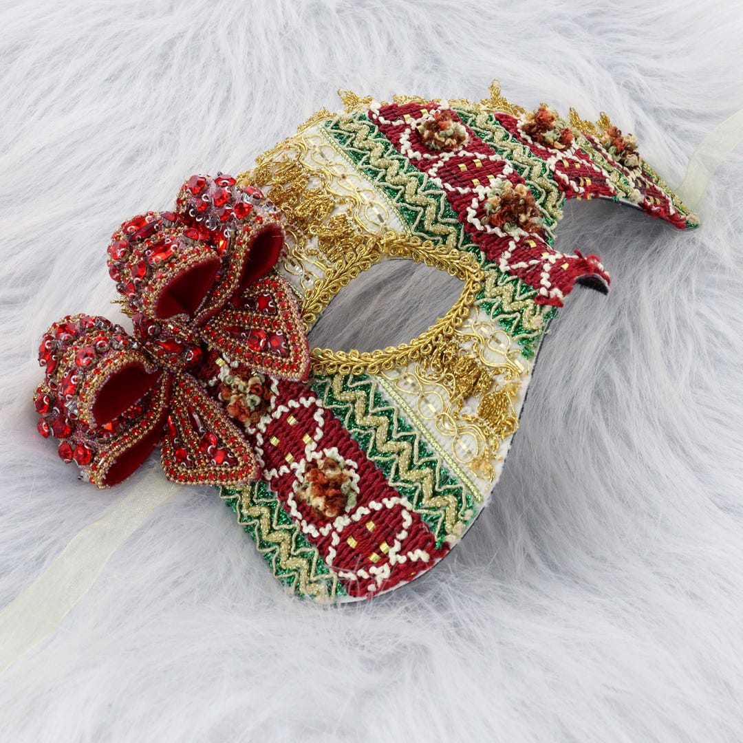 Christmas Day Masquerade Mask for Women Vintage Mask Venice Mask ...