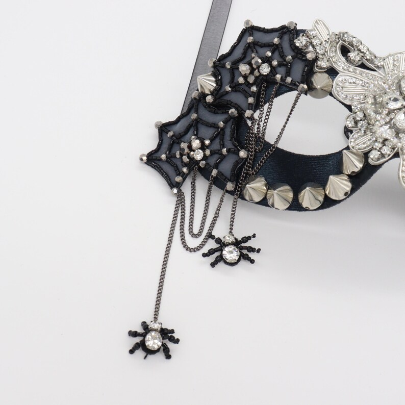 Black Spider Web Mask,masquerade Masks Women,halloween Costume Masks ...