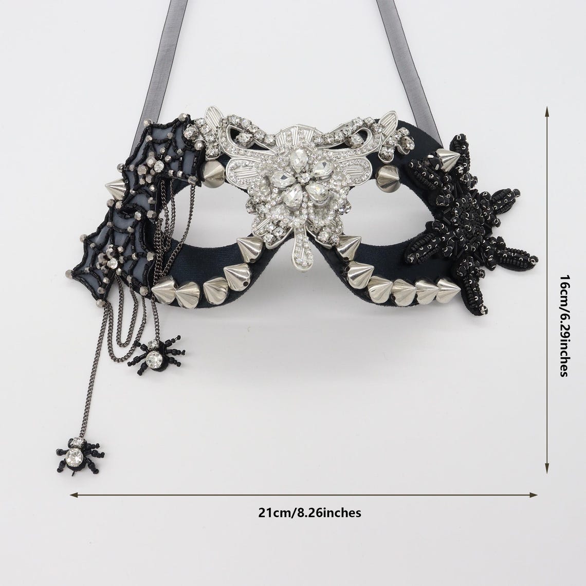 Black Spider Web Mask,masquerade Masks Women,halloween Costume Masks ...